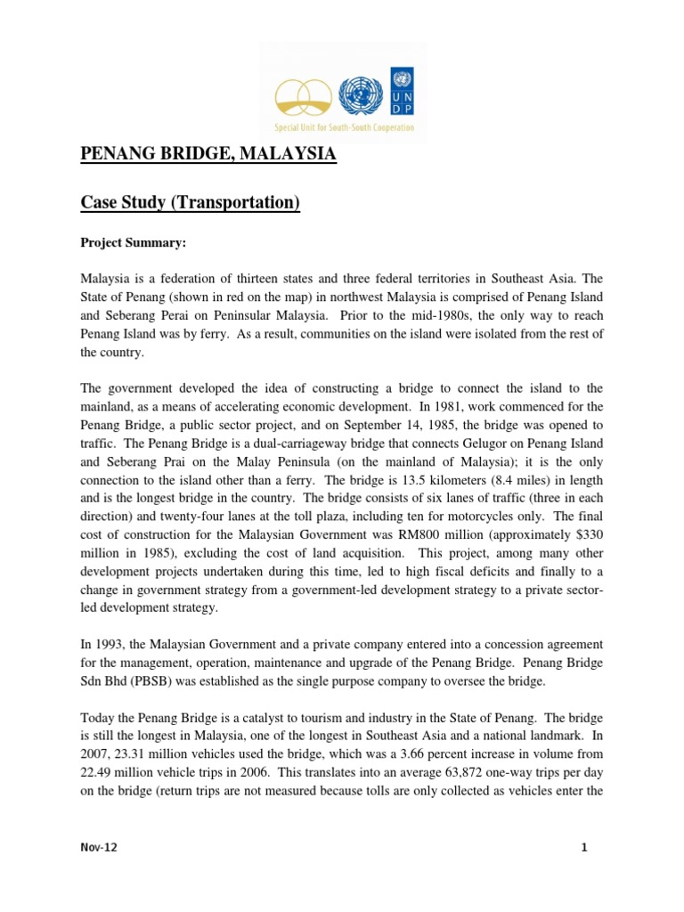 Malaysia Penang Bridge | PDF | Toll Road | Malaysia