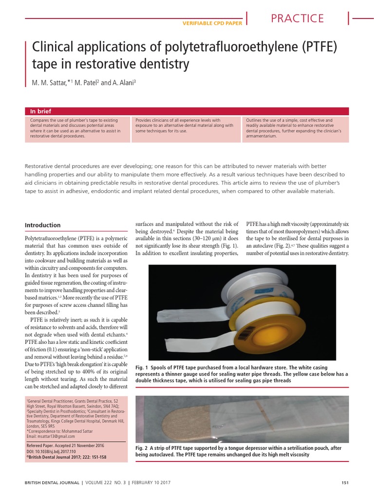 PTFE - Clinical Applications | PDF | Dental Implant | Dental Material