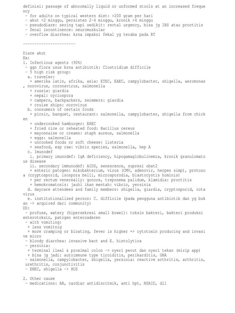 Diare - Harrison | PDF | Irritable Bowel Syndrome | Diarrhea