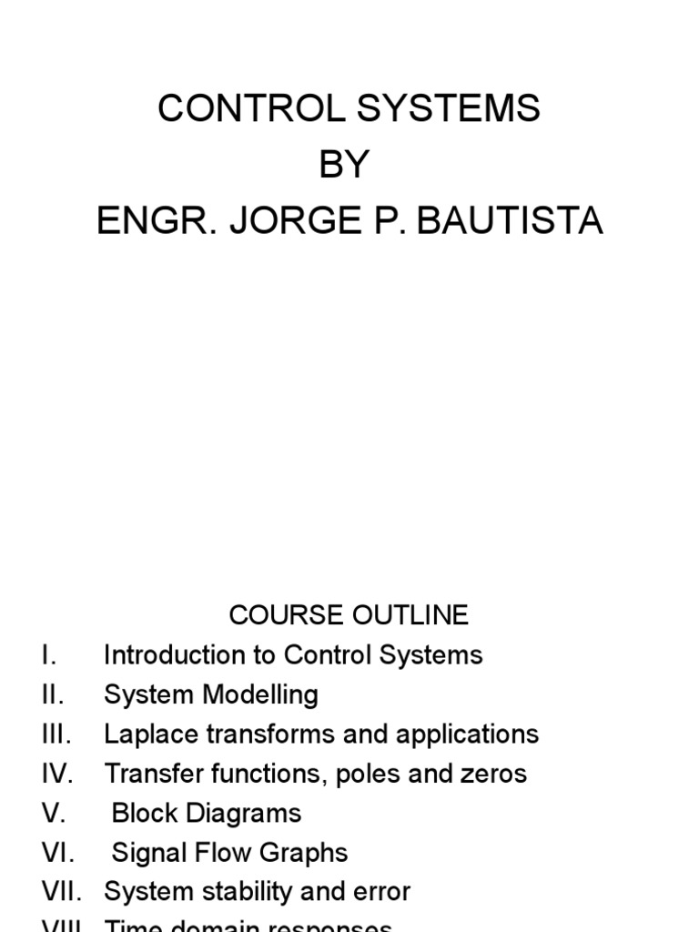 Control Systems Lecture | PDF | Control Theory | Sensor