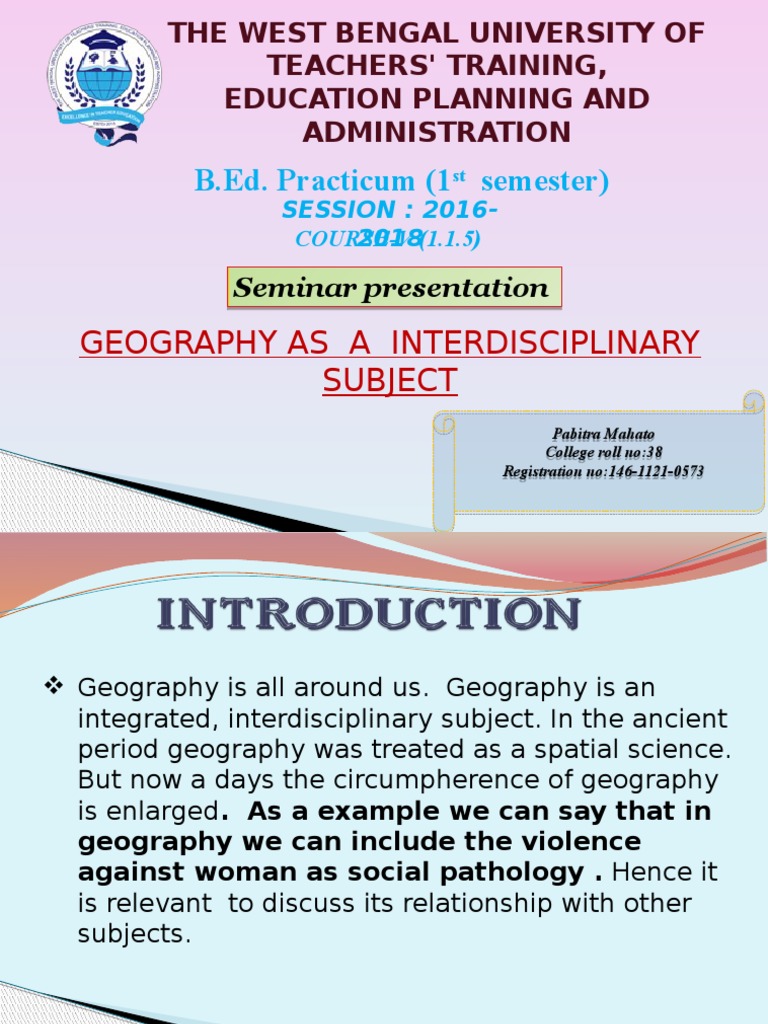 Geography as an Interdisciplinary Science | PDF | Geography | Biogeography