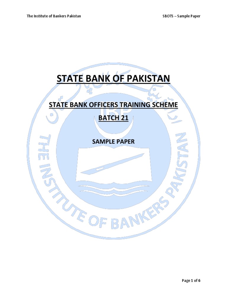 SBOTS21Batch SamplePaper | PDF