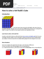 How To Solve A 4x4 Rubik's Cube (Complete Guide) | PDF | Teaching ...