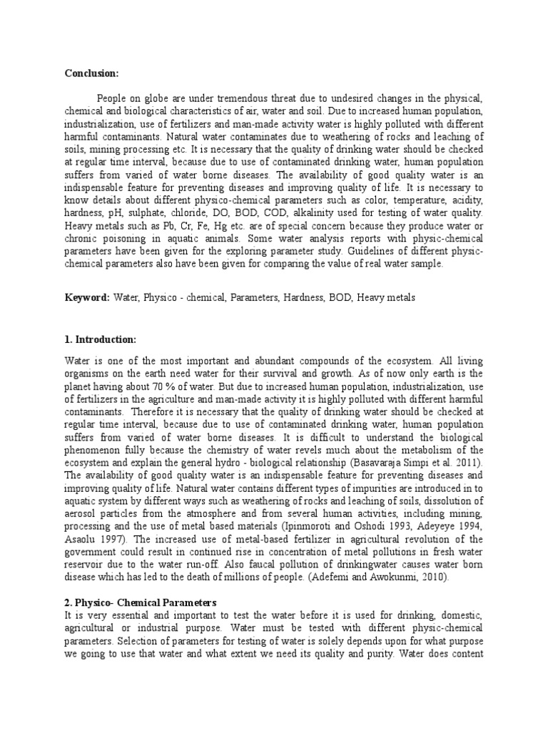 Water Quality Testing Parameters Guide | PDF | Alkalinity | Water
