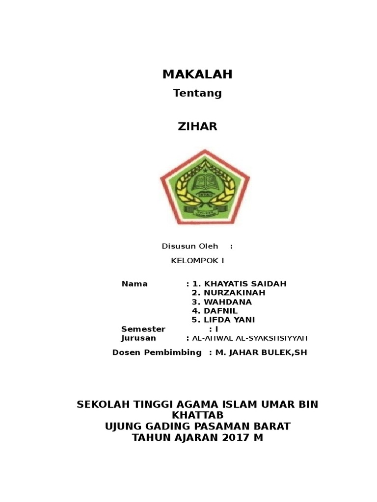 Makalah Zihar | PDF