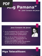 Ang Pamana Ni Jose Corazon de Jesus | PDF