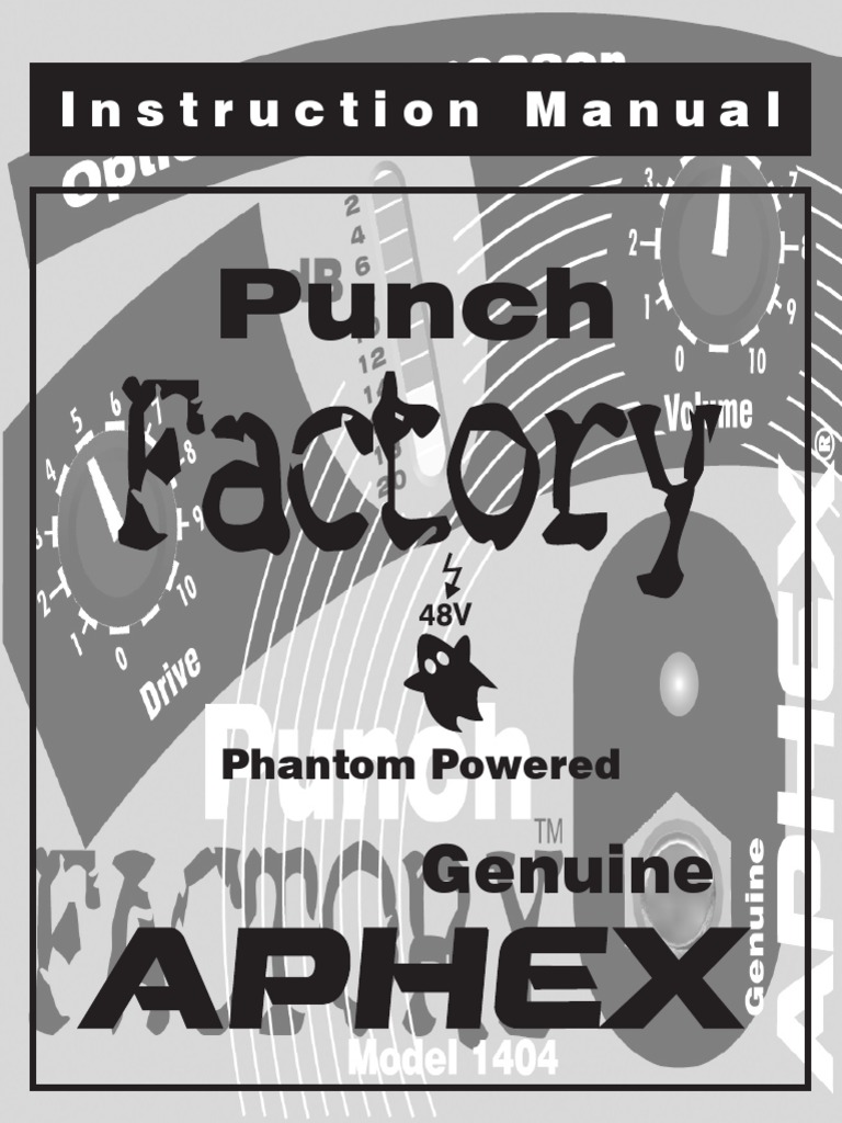 Aphex Punch Factory Optical Compressor 1404 PH Manual | PDF | Amplifier ...