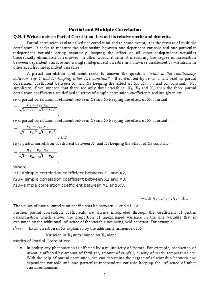 An In-Depth Explanation of Partial and Multiple Correlation: Their Formulas, Interpretations ...