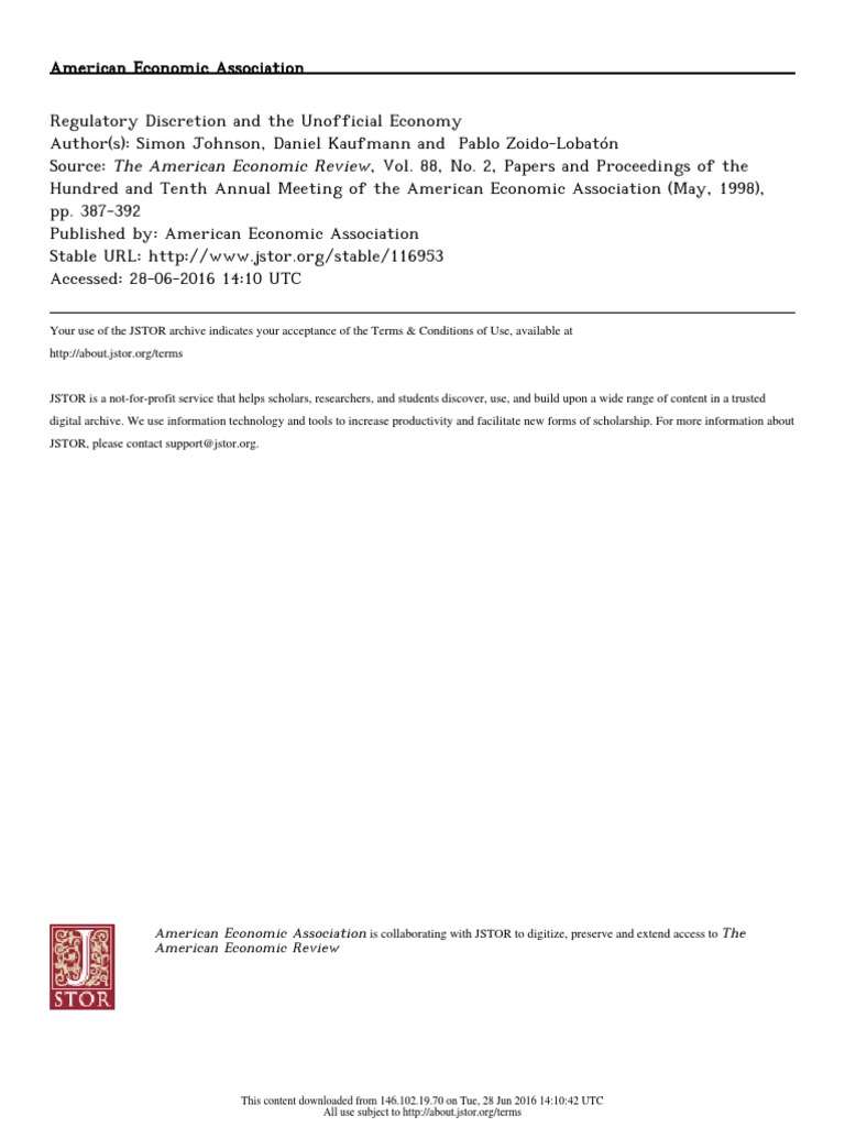 American Economic Association The American Economic Review | PDF ...