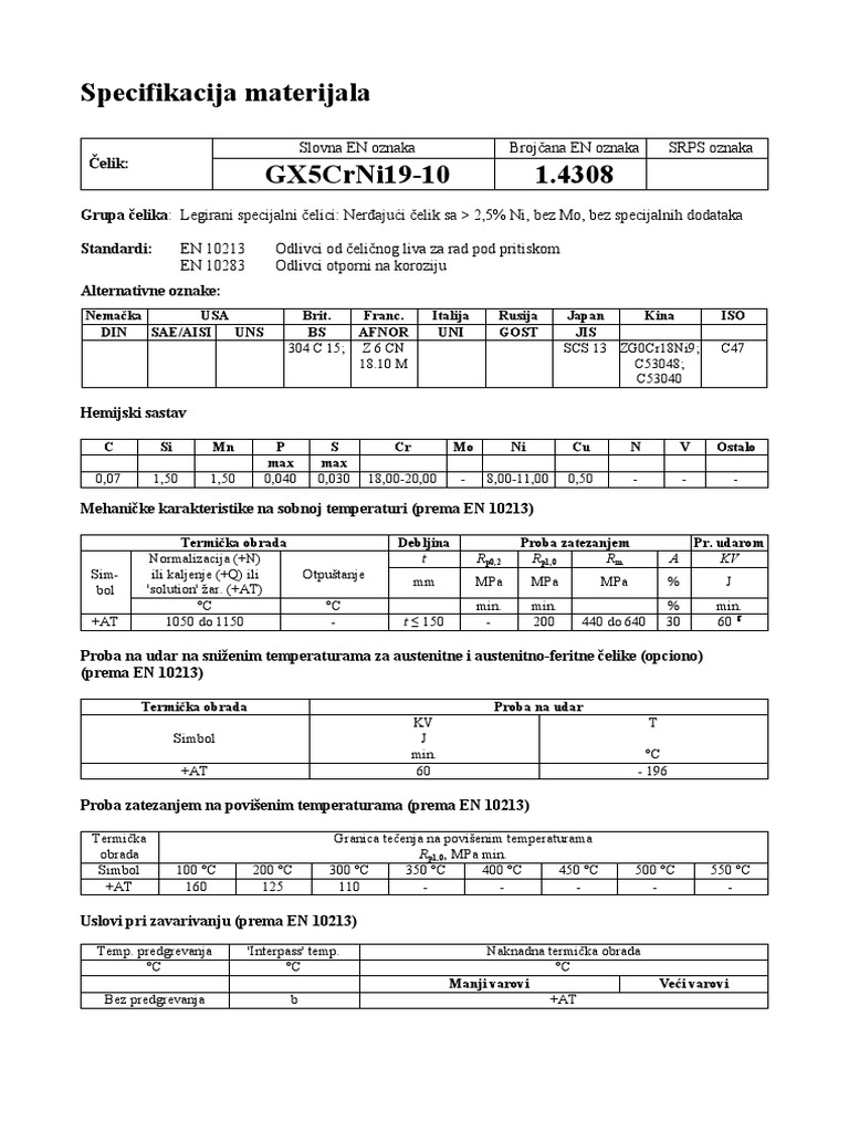 1.4308 GX5CrNi19-10 PDF | PDF