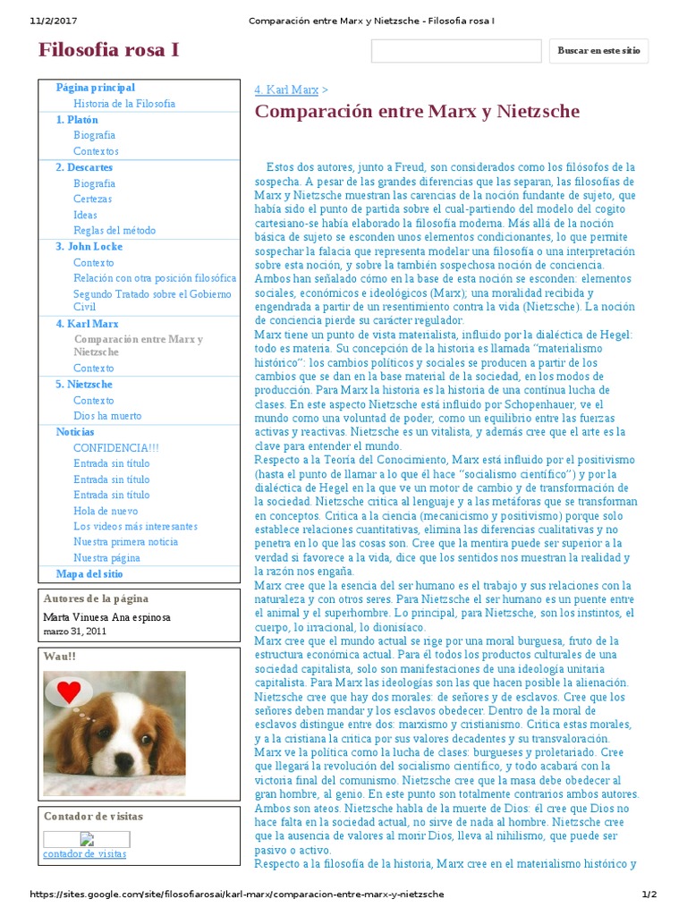Comparación entre Marx y Nietzsche | PDF | Friedrich Nietzsche | Karl Marx