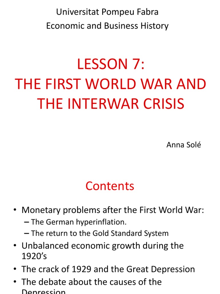 Causes of the Great Depression | PDF | Great Depression ...