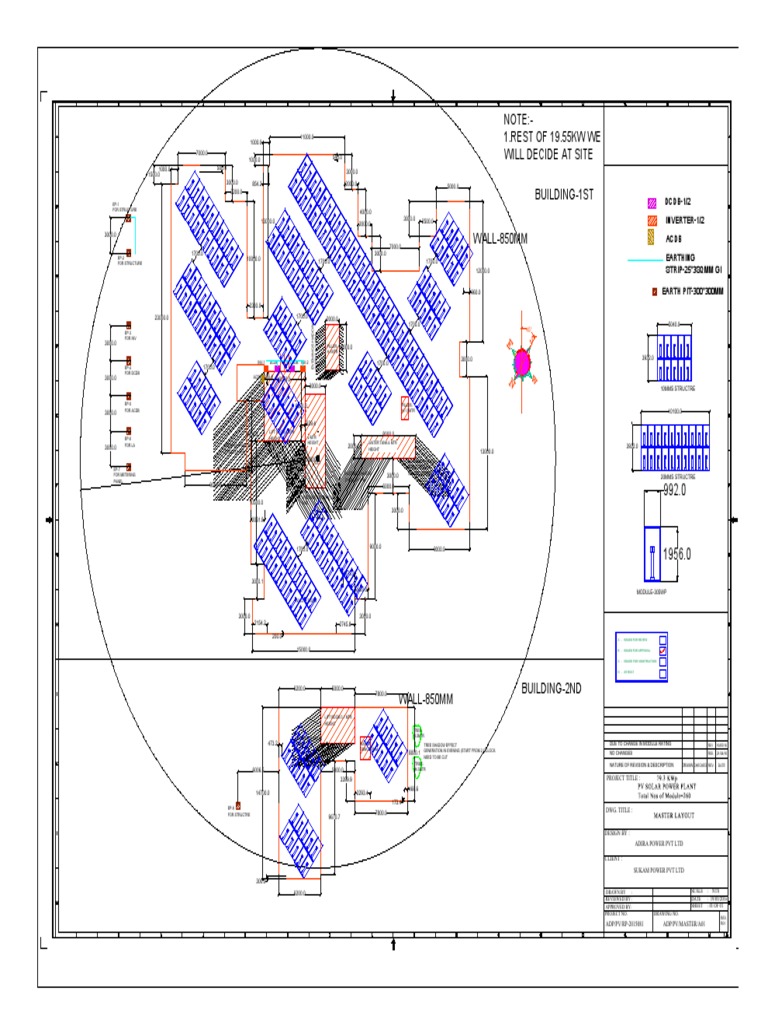 Solar Power Plant Layout and Design | PDF