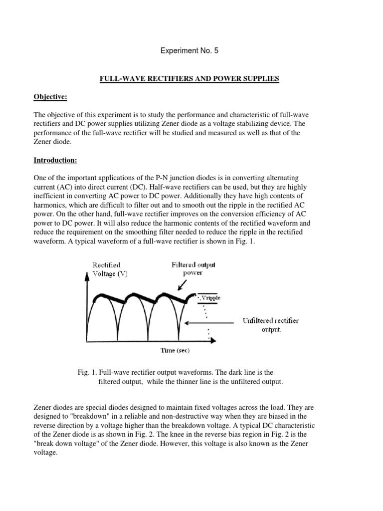 Full Wave Rectifier | PDF | Rectifier | Power Supply