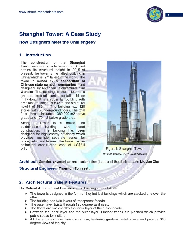 Case Study Shanghai Tower 2 | PDF | Deep Foundation | Building