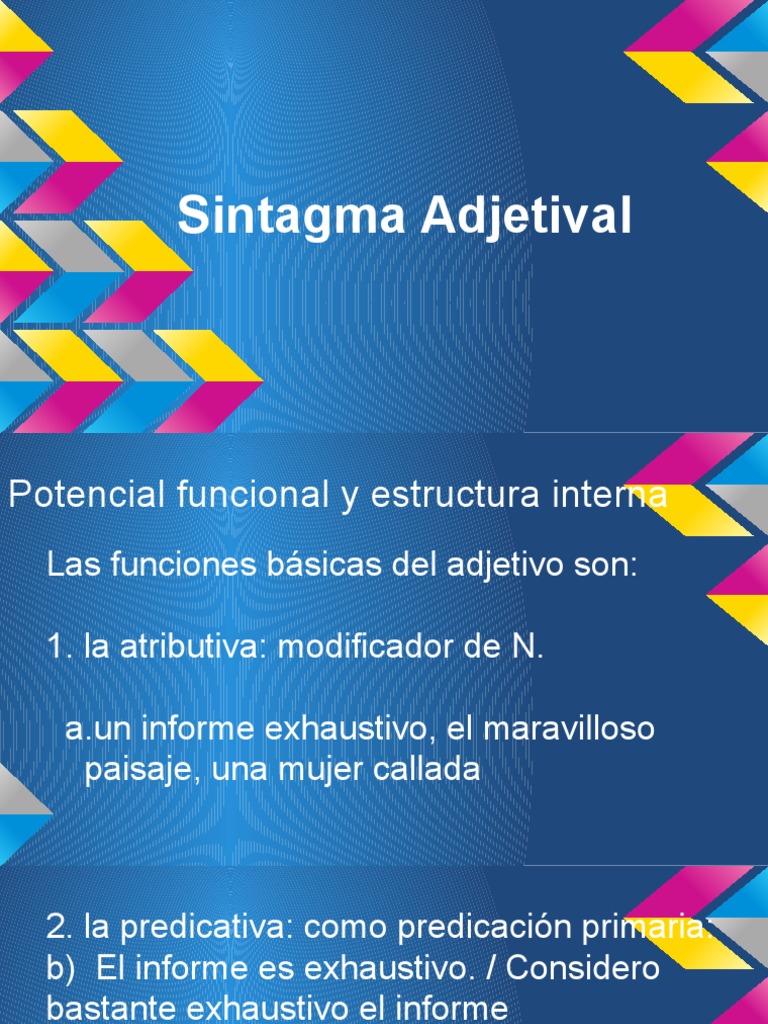 Sintagma Adjetival | PDF | Adjetivo | Adverbio