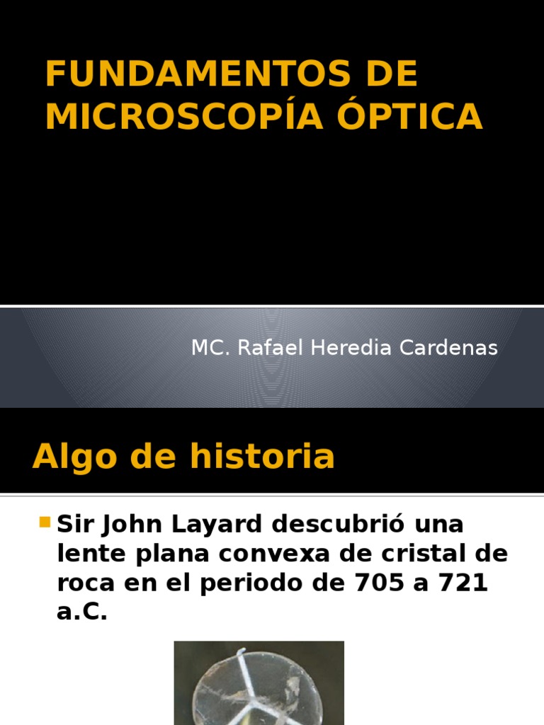 Fundamentos de Microscopía Óptica | PDF | Microscopio | Atómico