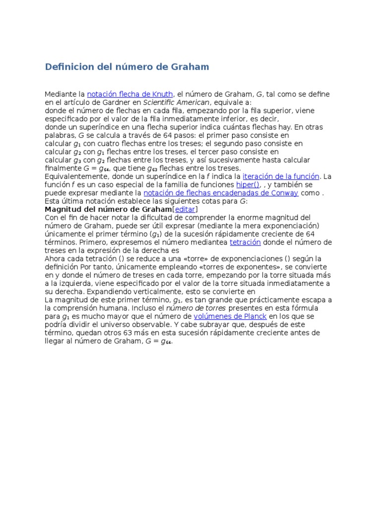 Explicación detallada del cálculo y magnitud del número de Graham ...