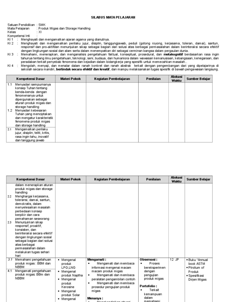Produk Migas Dan Storage Handling 11 | PDF