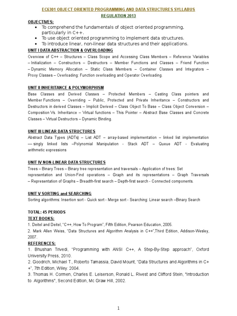 Ds Oops Unit 1 | PDF | Object Oriented Programming | Parameter ... Ds Oops Unit 1 | PDF | Object Oriented Programming | Parameter ...