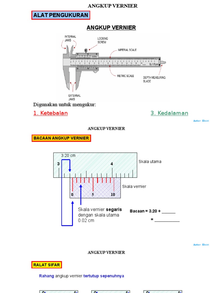 Angkup Vernier (Pelajar) | PDF