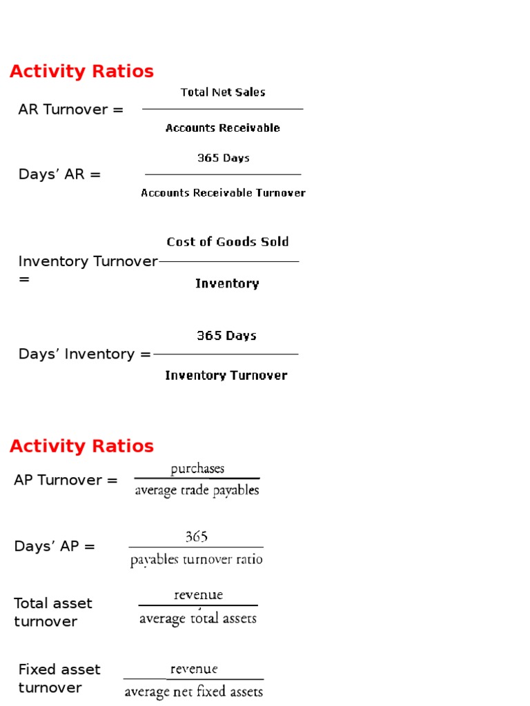 Activity Ratios: AR Turnover | PDF