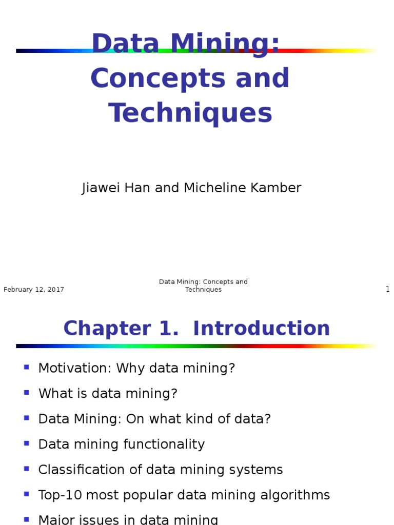 Ch01.Ppt Data Mining | PDF | Data Mining | Data Analysis
