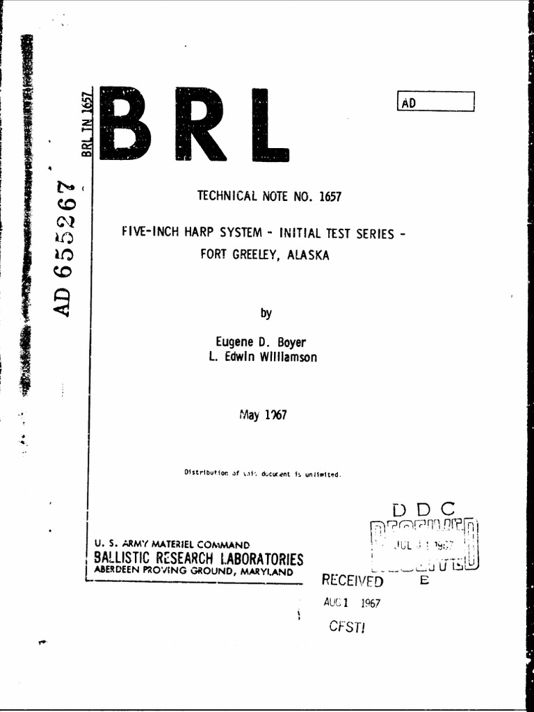 Initial Feasibility Tests of the 5-Inch HARP System for High-Altitude ...