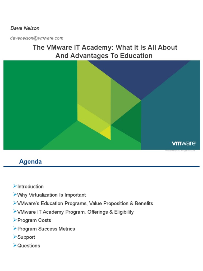 The Vmware It Academy: What It Is All About and Advantages To Education | PDF | Business | Computers