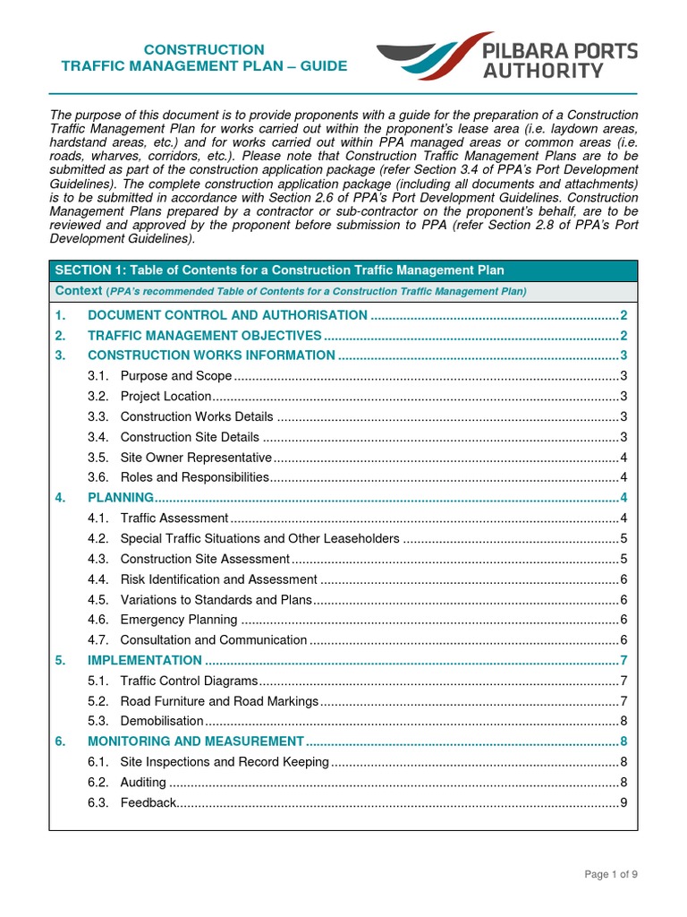 Construction Traffic Management Plan Guide | Traffic | Risk