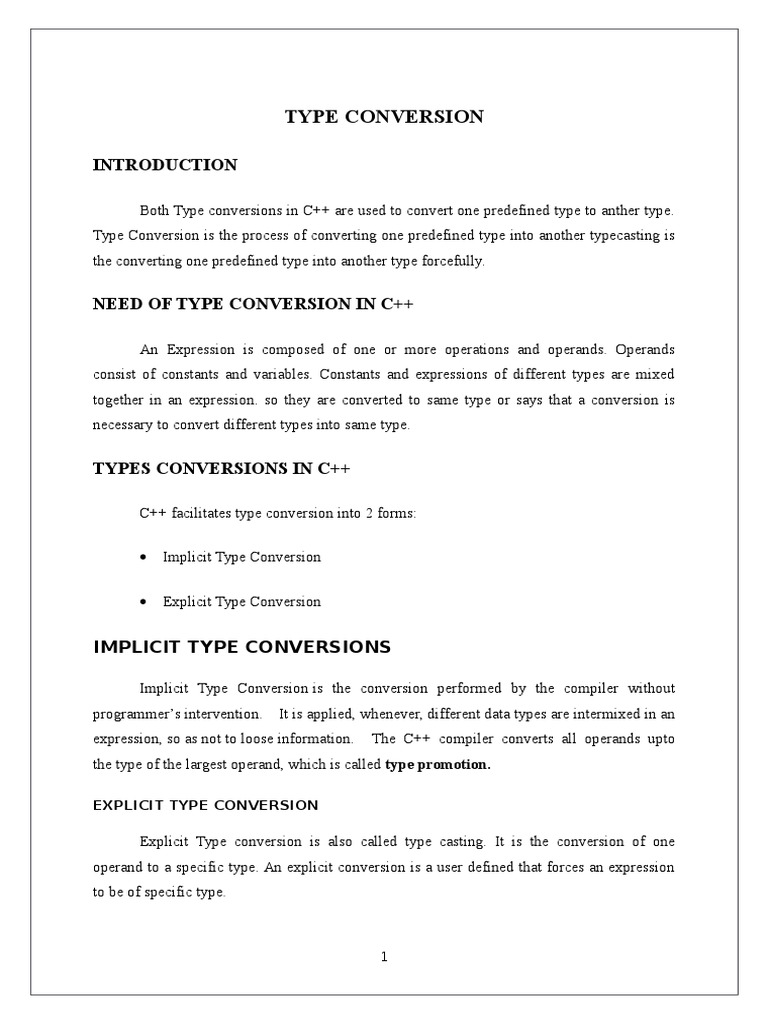 Jayashree Type Conversion | Download Free PDF | Integer (Computer Science) | Data Type