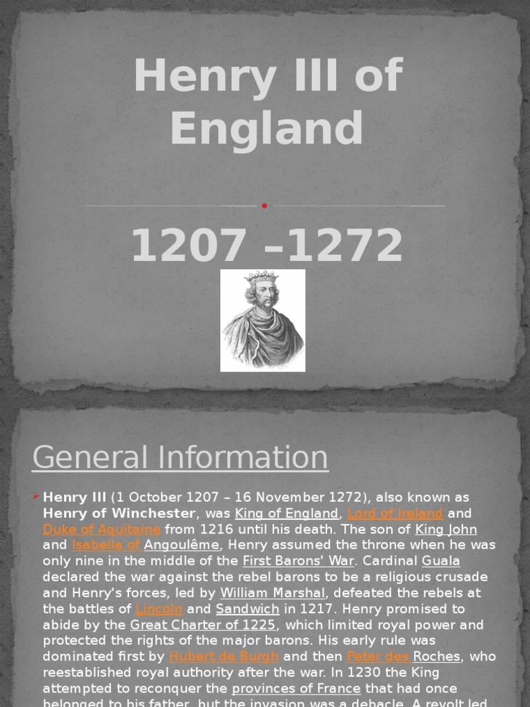 Henry III of England: Early Reign Challenges | PDF | Middle Ages | Unrest