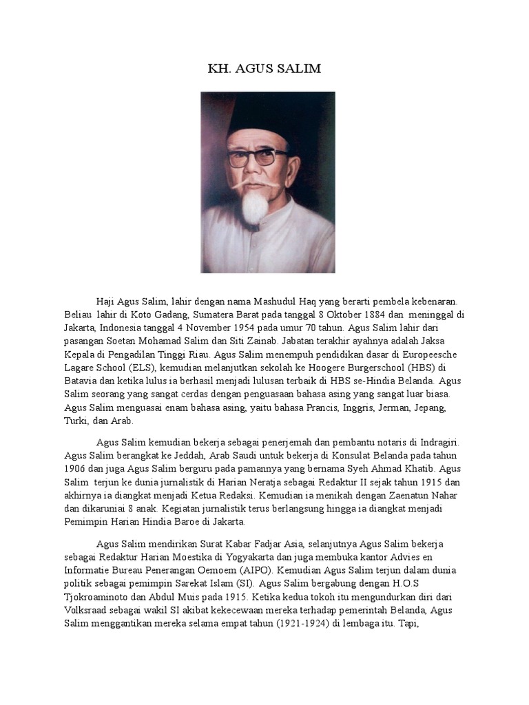 KH Agus Salim | PDF