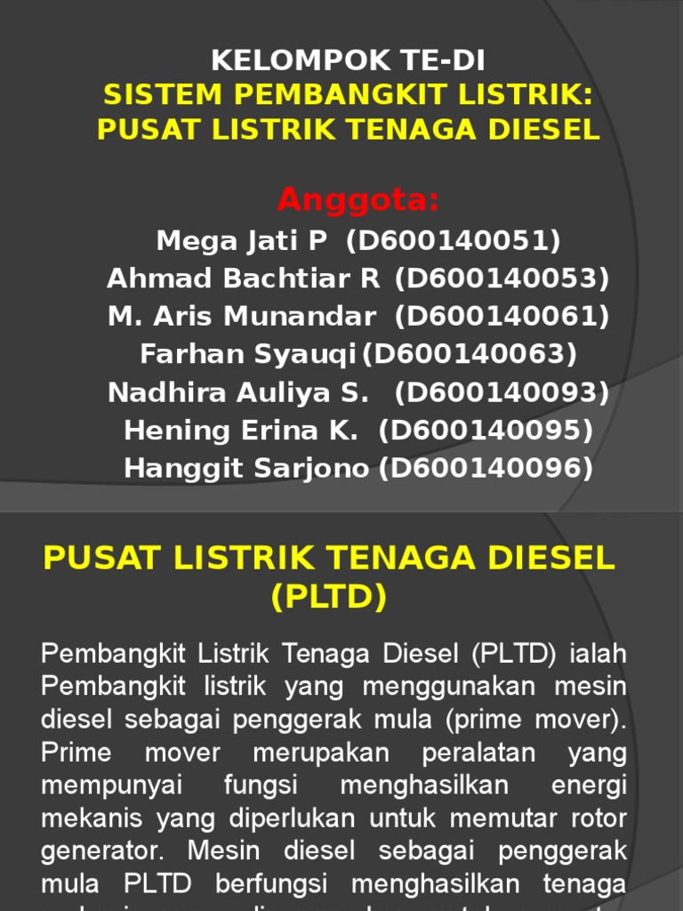 Fungsi dan Struktur PLTD Mesin Diesel | PDF | Griya & Taman | Sains ...
