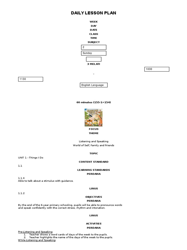Lesson Plan Yr 3 Week 2+linus | PDF | Lesson Plan | Reading (Process)