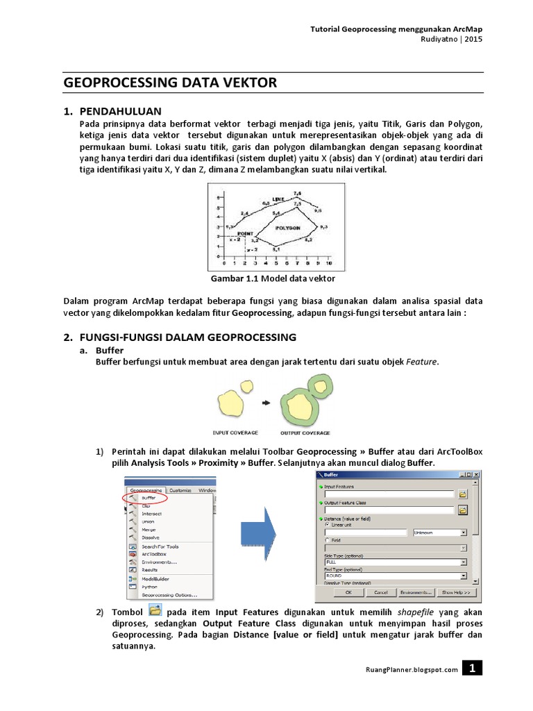 Fungsi Geoprocessing di ArcGIS | PDF | Metode & Bahan Ajar