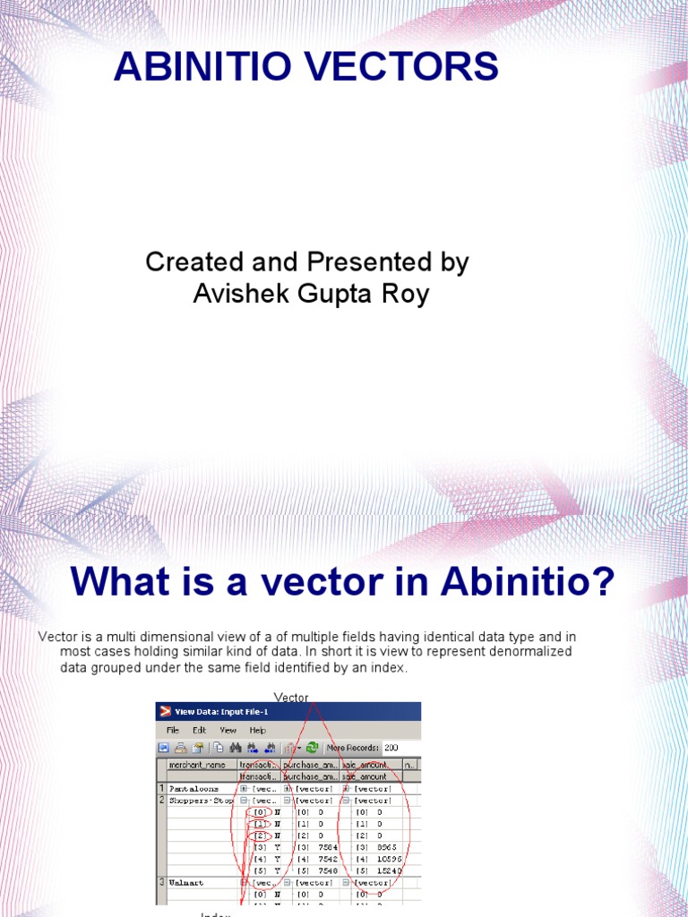 Abinitio Vectors | PDF | Array Data Structure | String (Computer Science)