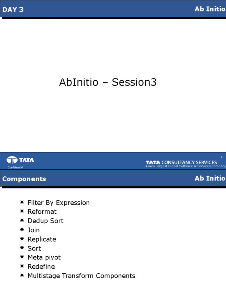 Ab Initio - Session3 | PDF | Parameter (Computer Programming) | Areas Of Computer Science