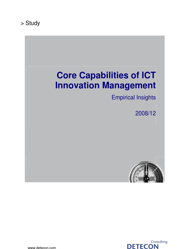 Core Capabilities of ICT Innovation Management | PDF | Innovation ...