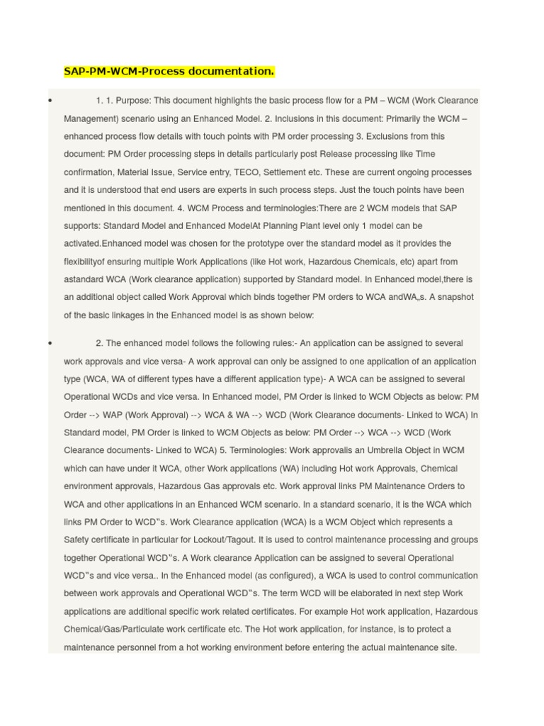 SAP PM WCM Process Steps | PDF | Icon (Computing) | Computing