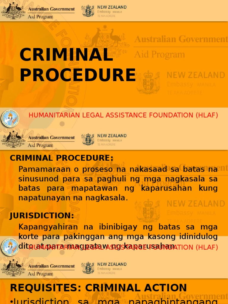 HLAF Criminal Procedure Tagalog