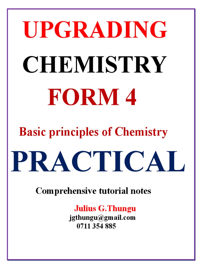 Basic Principles of Chemistry Practicals | PDF | Evaporation ...