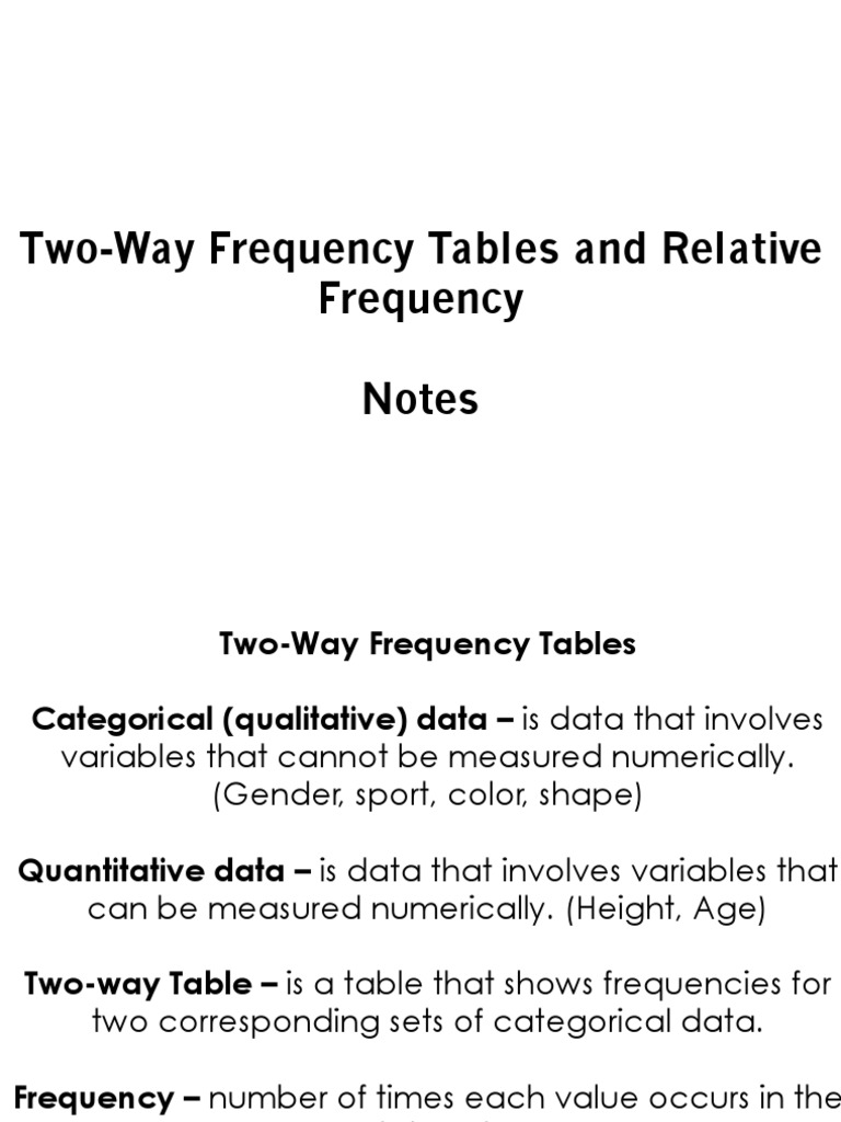 Frequency Notes | PDF