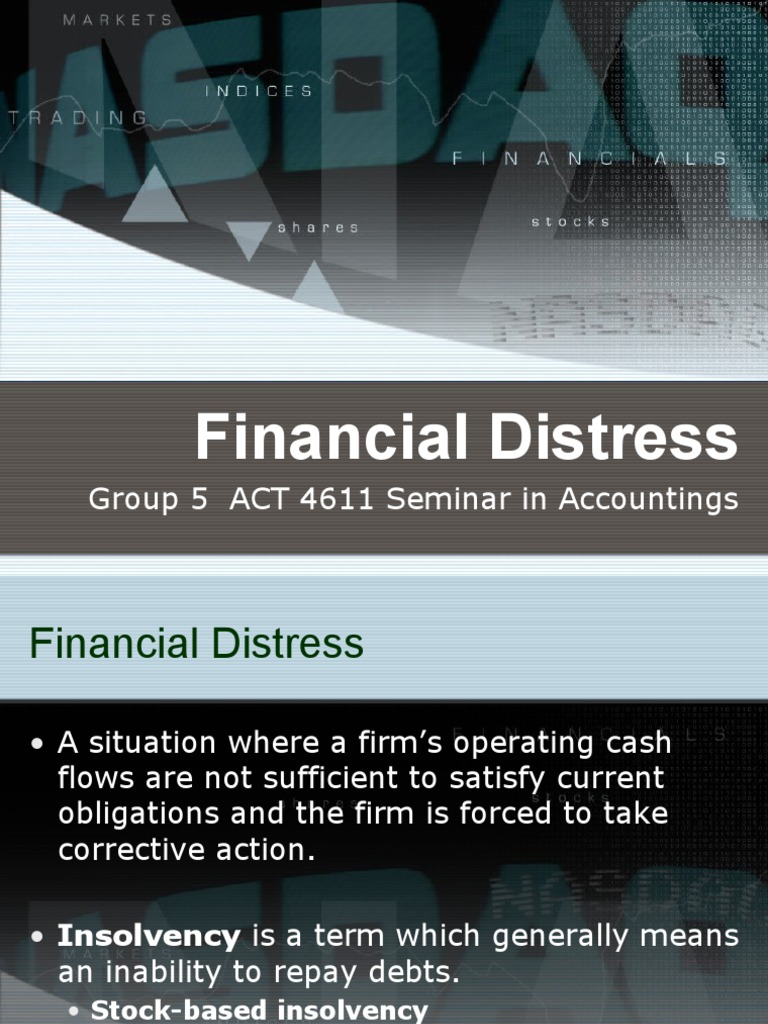 Financial Distress | PDF | Bankruptcy | Chapter 11
