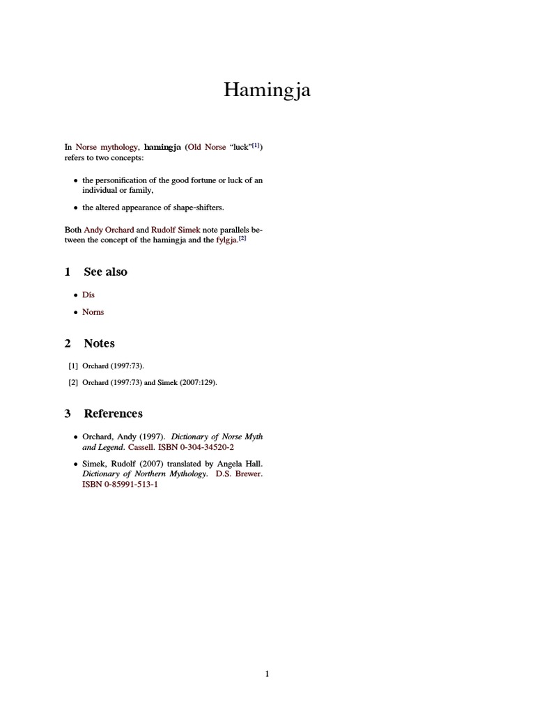Hamingja | PDF