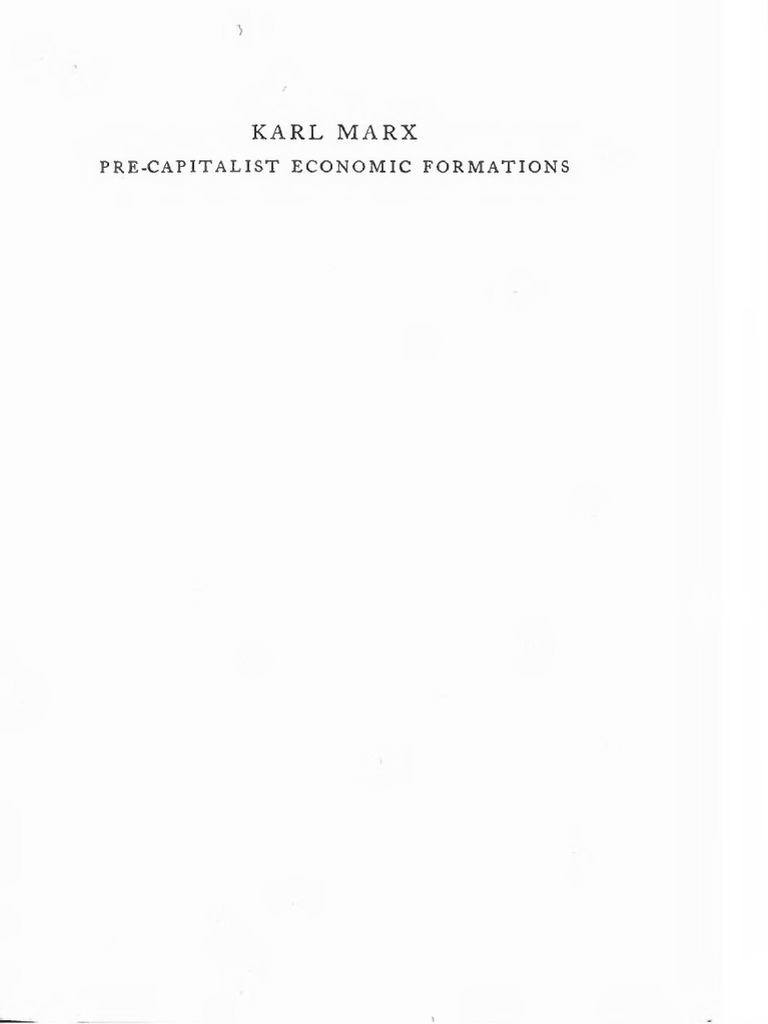 Marx - Pre-Capitalist Economic Formations PDF | PDF | Karl Marx | Marxism