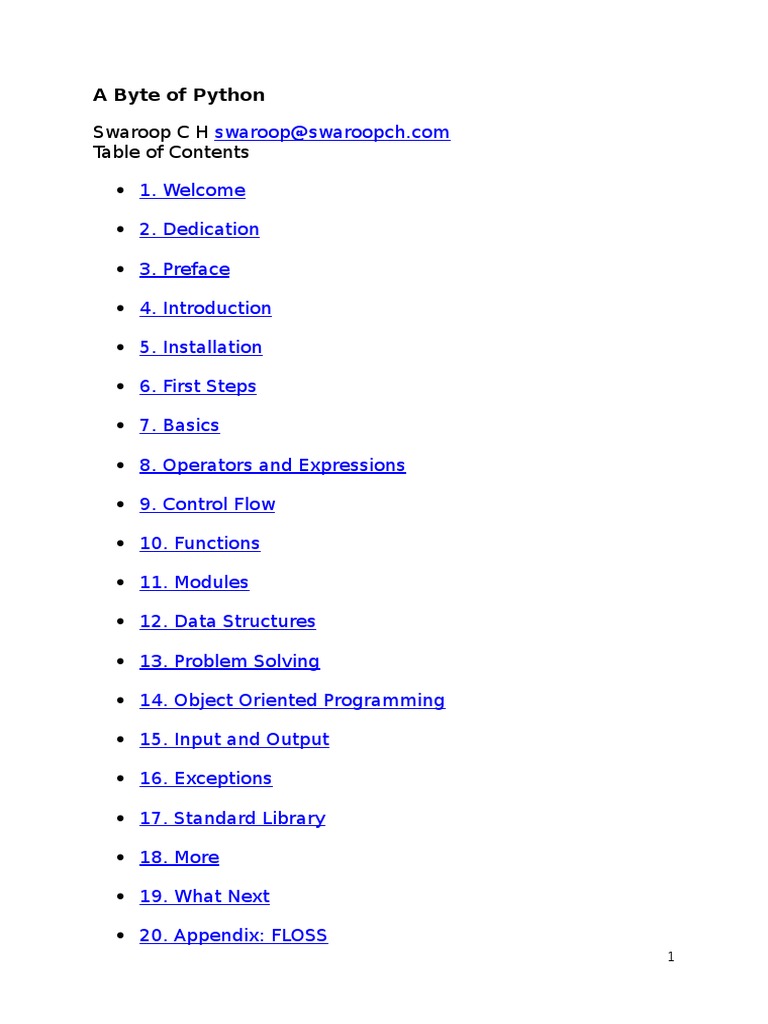 A Byte of Python 1 | PDF | Command Line Interface | String (Computer ...