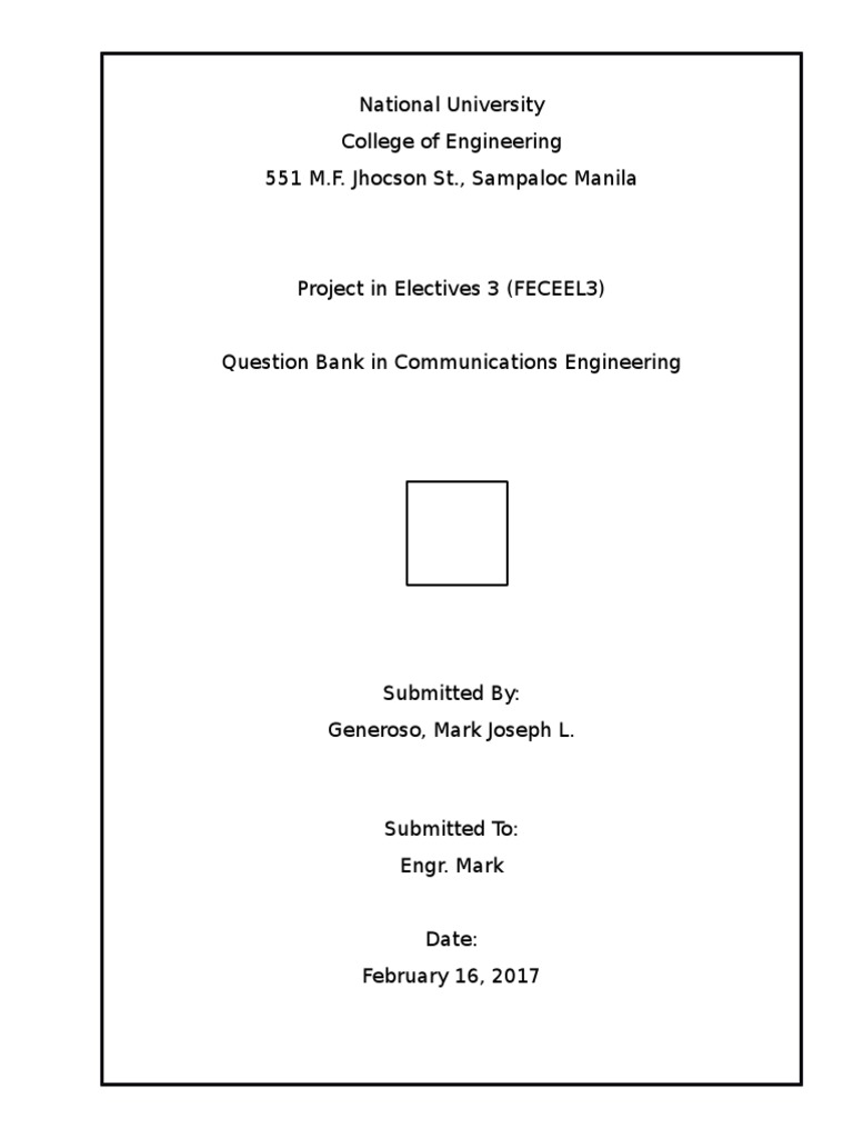 Sample Laboratory Front Page | PDF