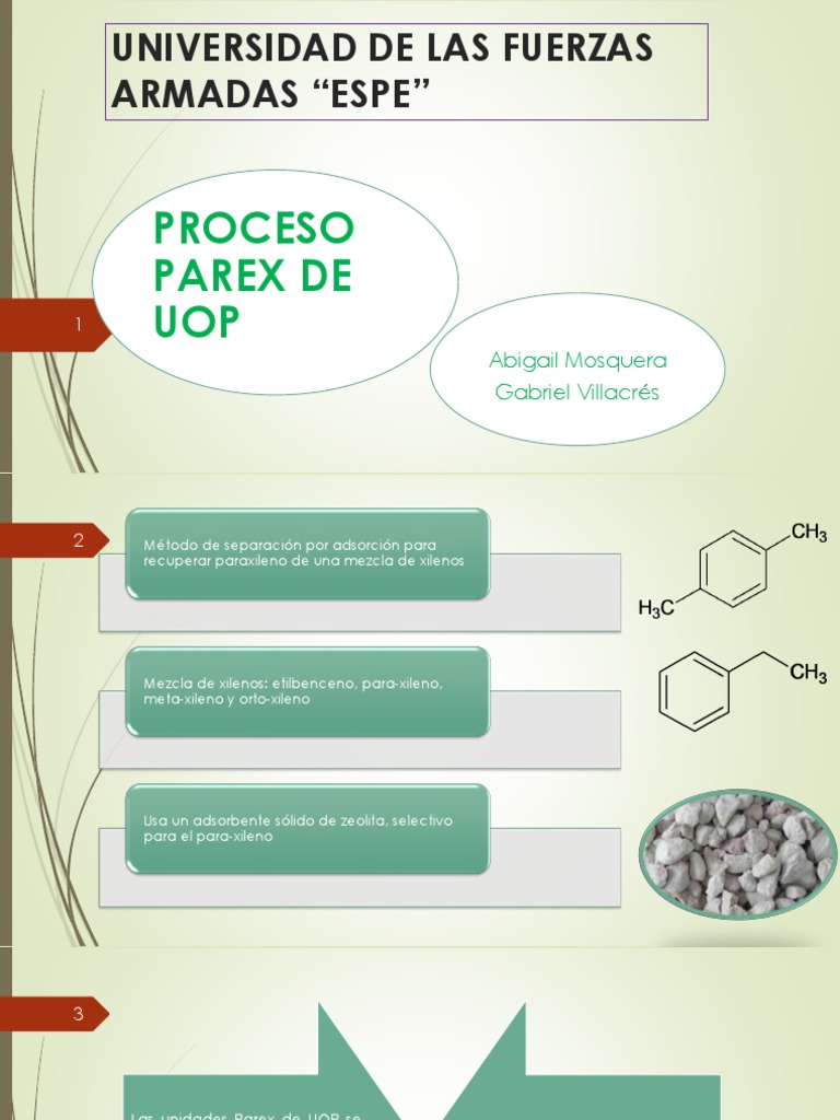 Recuperación de Paraxileno con Parex | PDF | Catálisis | Adsorción