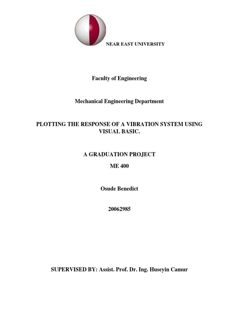 Plotting The Response of A Vibration System Using Visual Basic | PDF ...